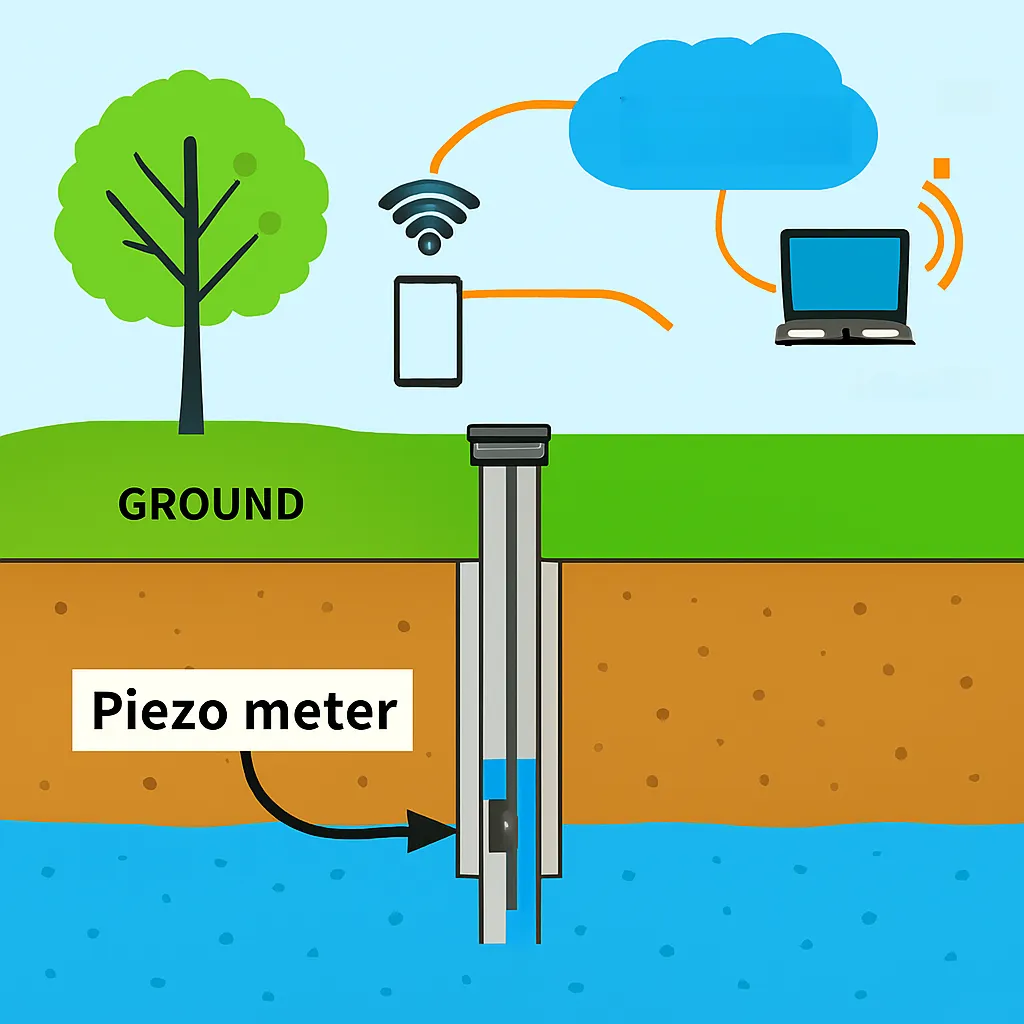 Piezometer Digital Water Level Recorder (DWLR) Installation